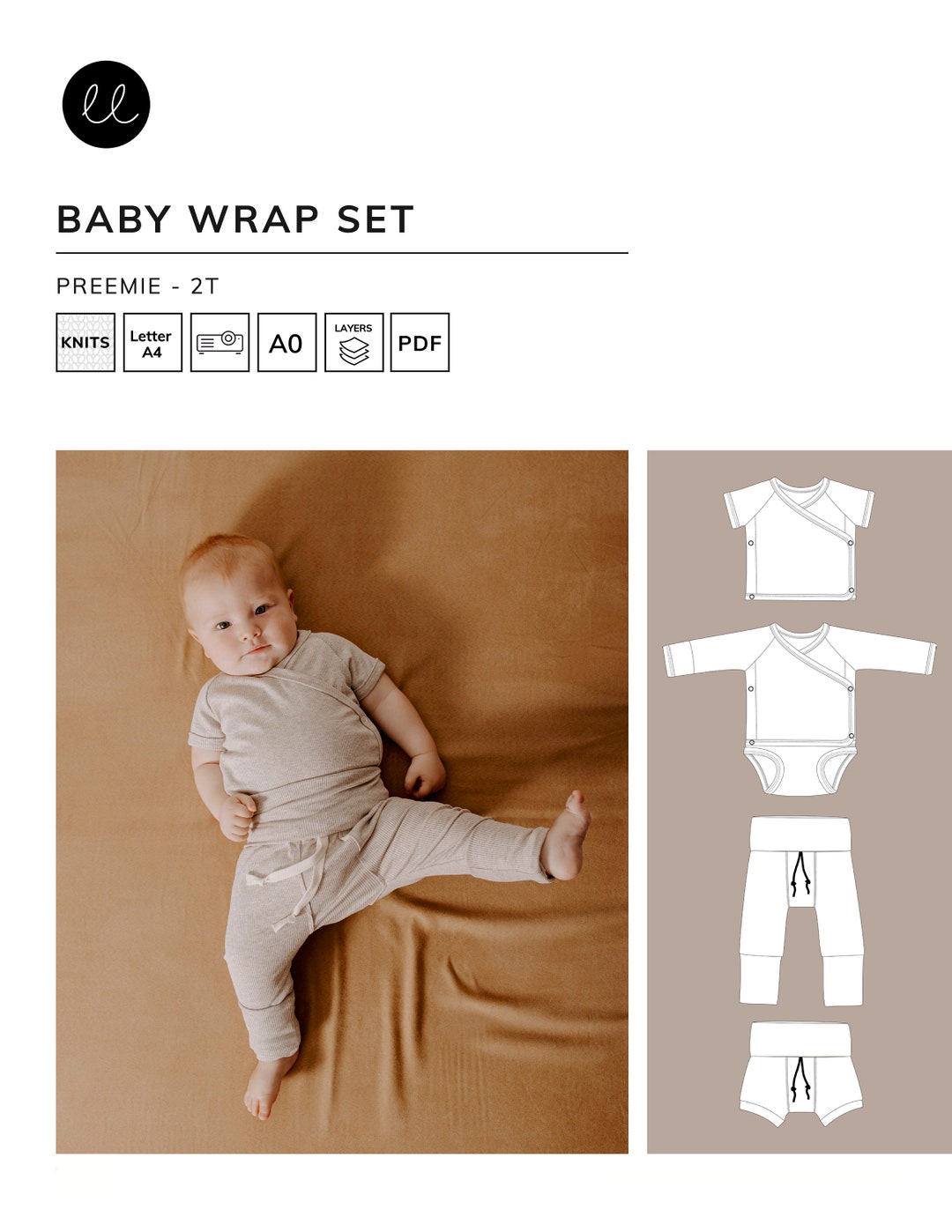 Baby Wrap Set - PDF Sewing Pattern - Etsy