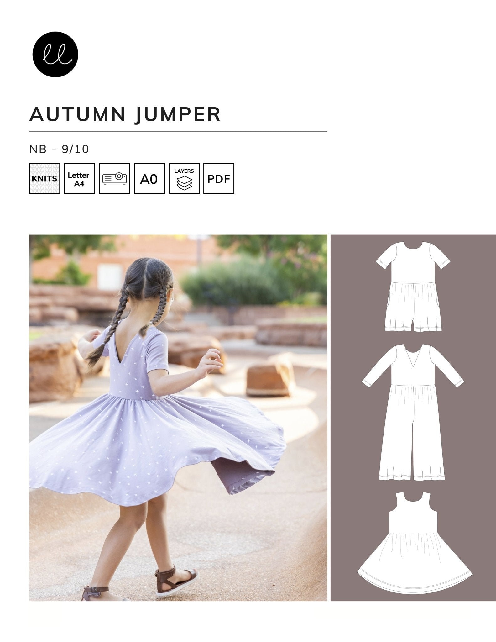 Autumn Jumper dress Version Included PDF Sewing Pattern - Etsy