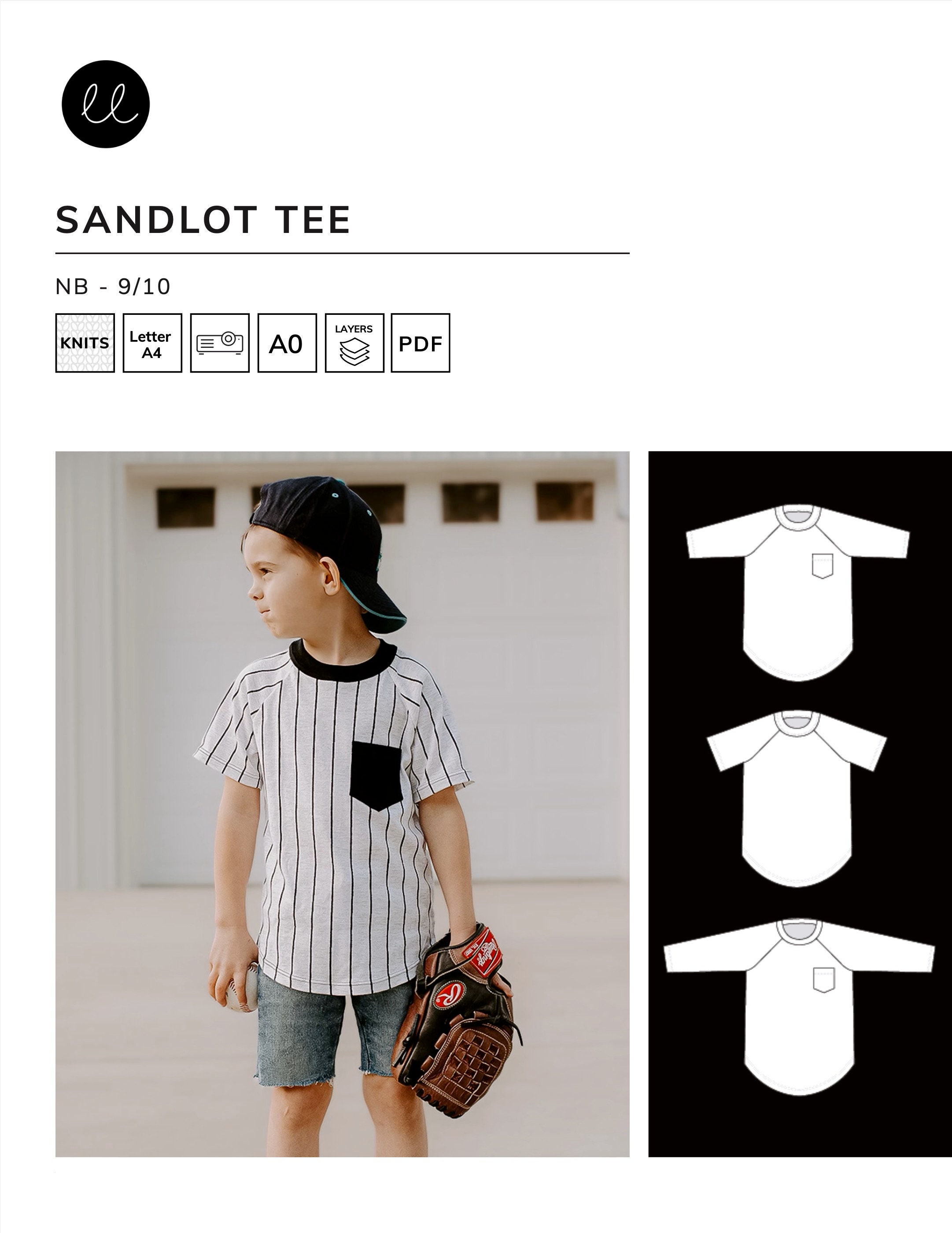 Sandlot Raglan Tee - PDF Sewing Pattern - Etsy