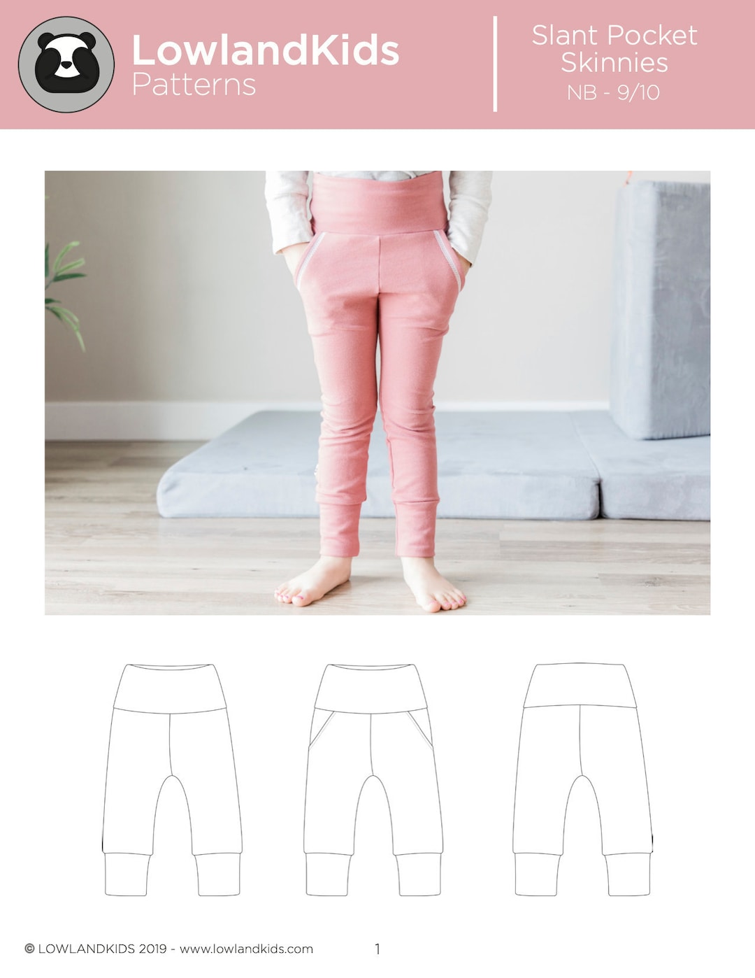 Slant Pocket Skinnies - PDF Sewing Pattern - Etsy