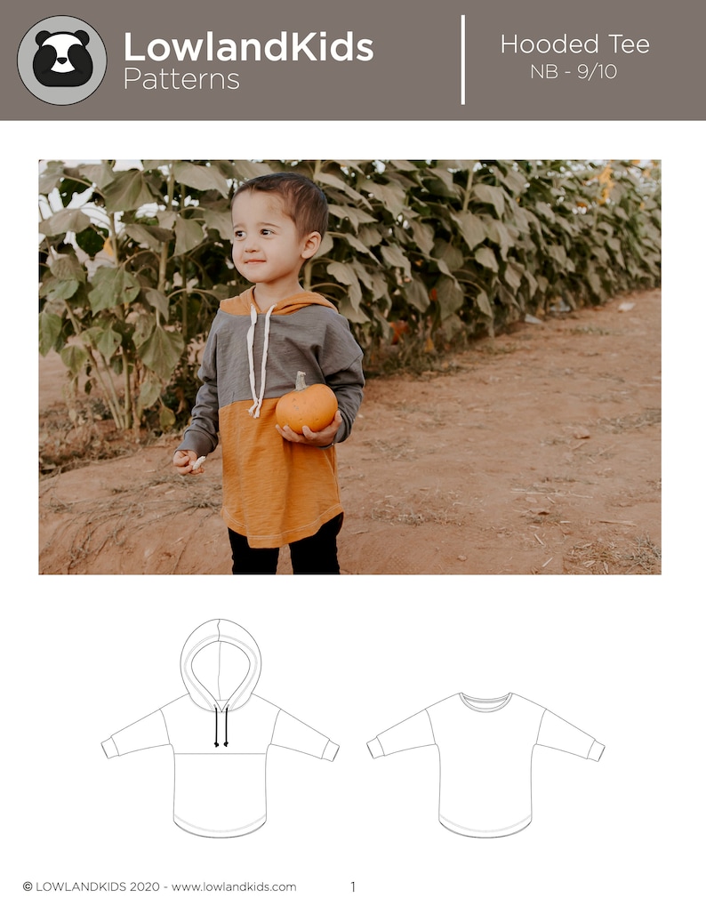 Hooded Tee PDF Sewing Pattern | Etsy
