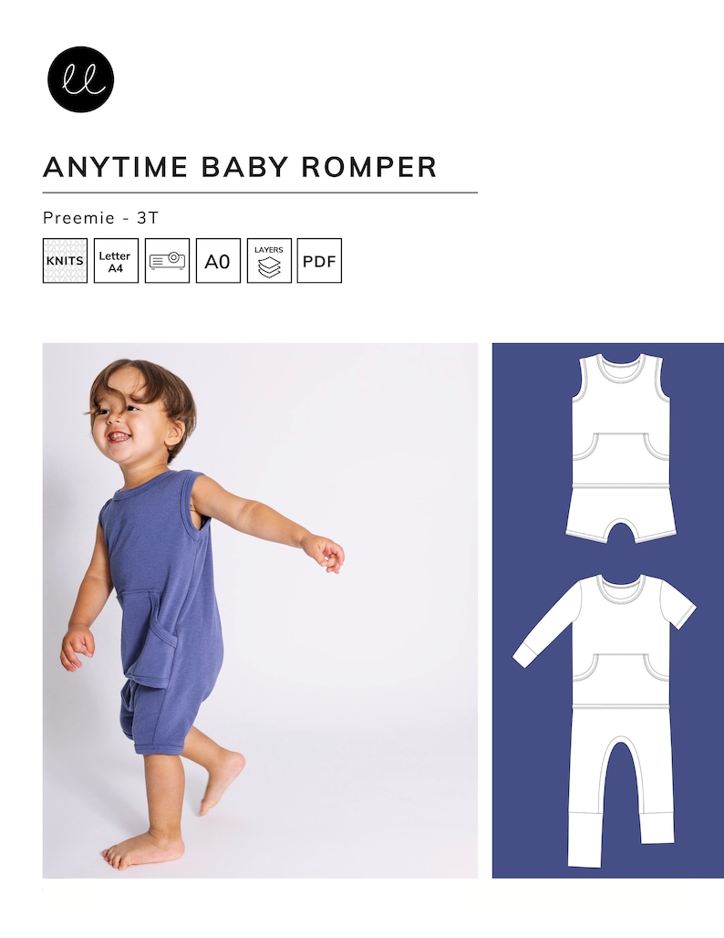 Anytime Romper - PDF Sewing Pattern - Etsy