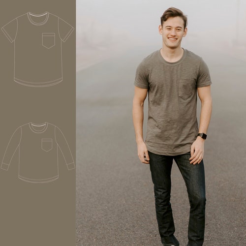 Tee Shirt PDF Sewing Pattern Sizes XS / S / M / L / XL - Etsy