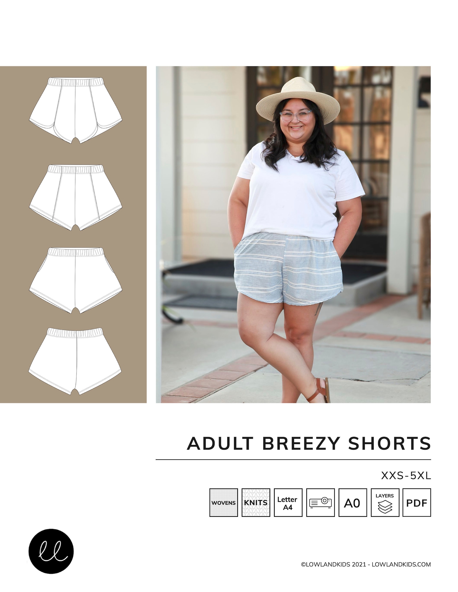 Adult Breezy Shorts - PDF Sewing Pattern - Etsy