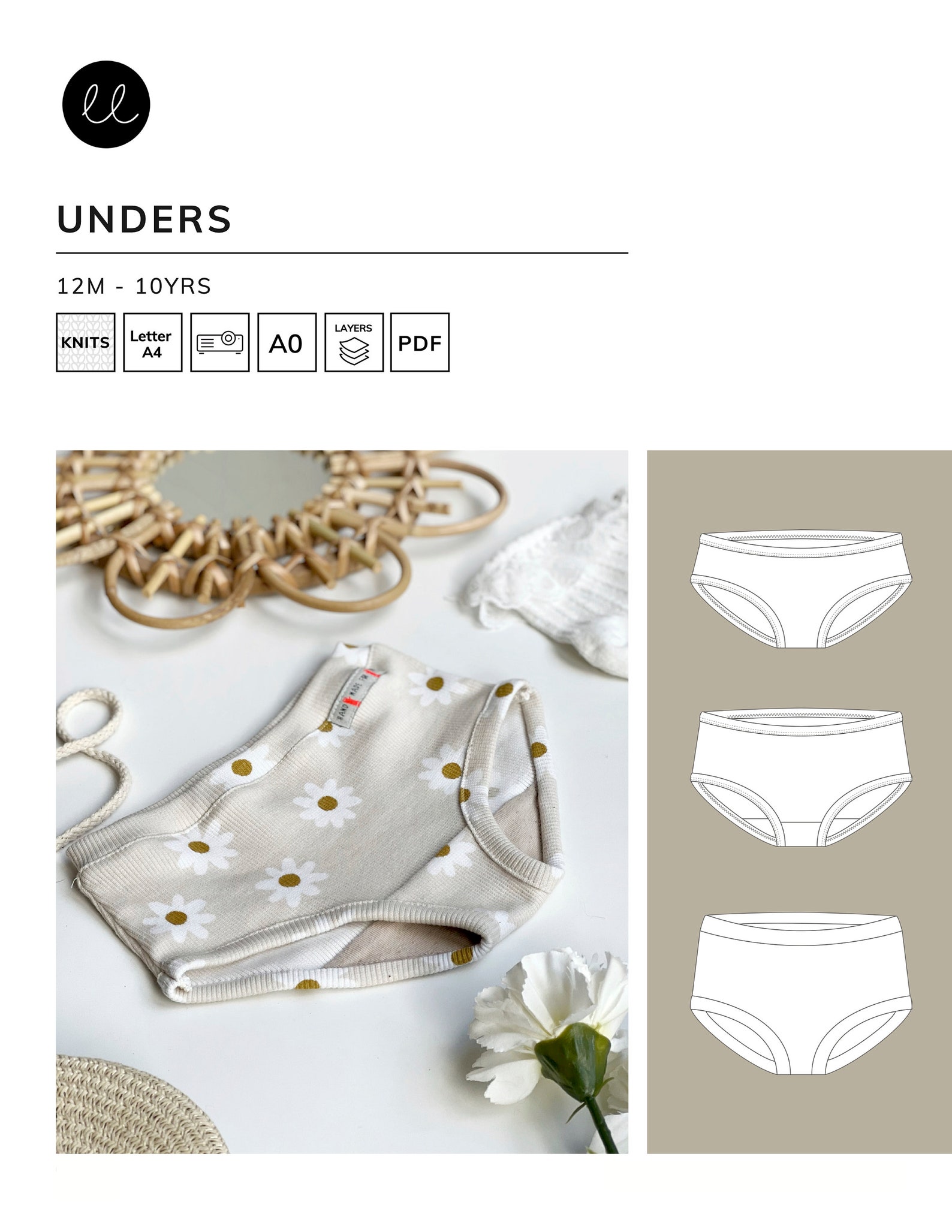 Kid's Unders DIY Kids Underwear PDF Sewing Pattern - Etsy