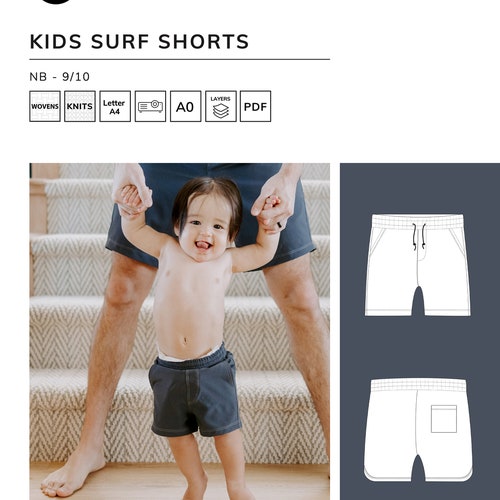 Baby Shorts Sewing Pattern PDF Kids Easy Sewing Pattern Pdf - Etsy