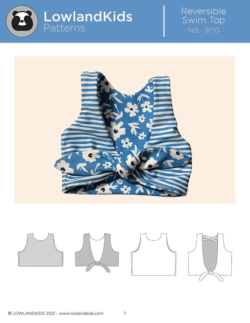 Reversible Swim Top - PDF Sewing Pattern - Etsy