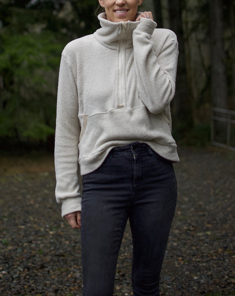 Adult Half Zip Sweater - PDF Sewing Pattern - Etsy