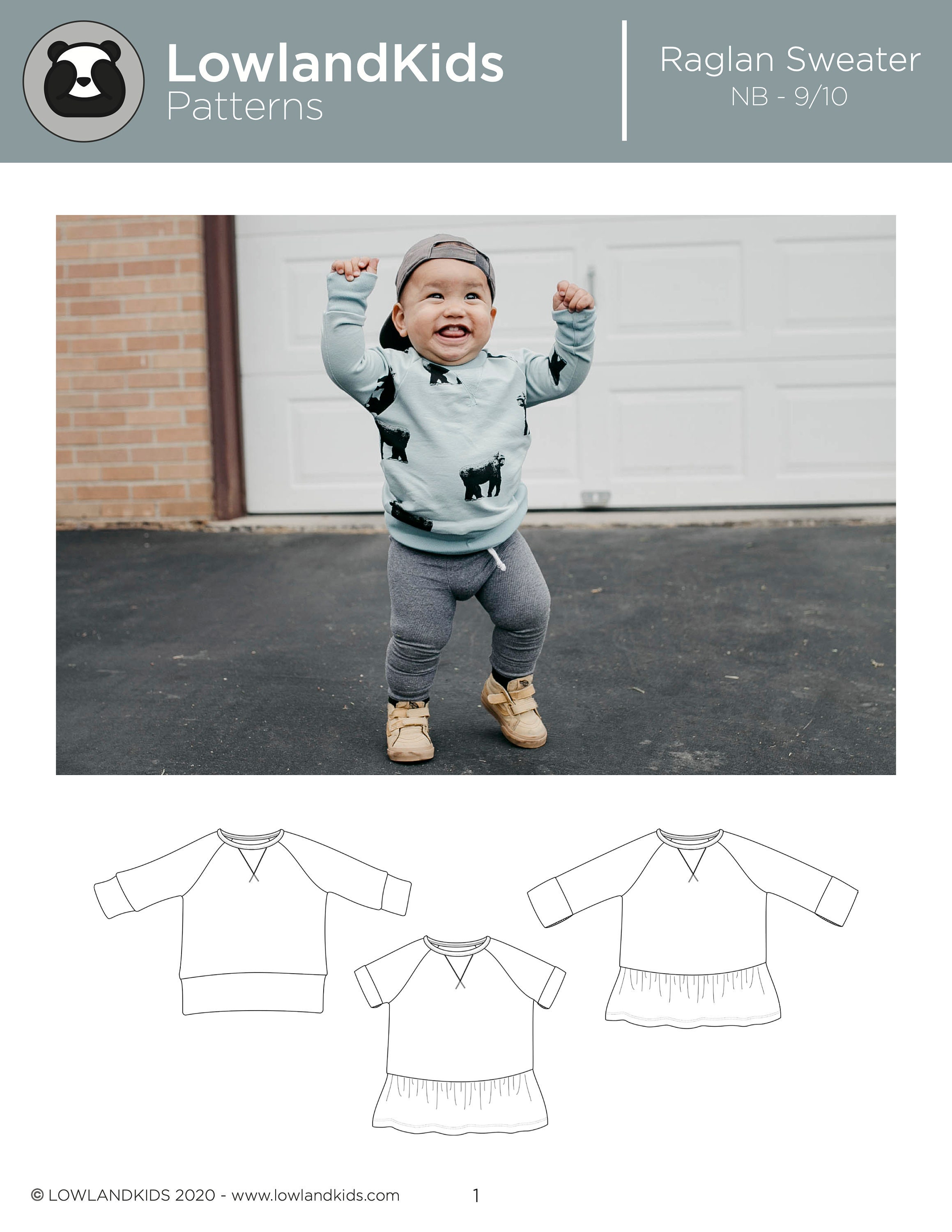 Raglan Sweater PDF Sewing Pattern - Etsy