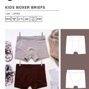 Kids Boxer Briefs DIY Underwear PDF Sewing Pattern - Etsy