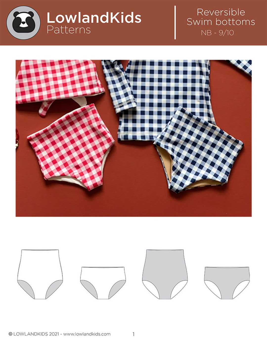 Reversible Swim Bottoms PDF Sewing Pattern - Etsy