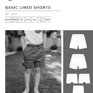 Basic Lined Shorts - PDF Sewing Pattern - Etsy