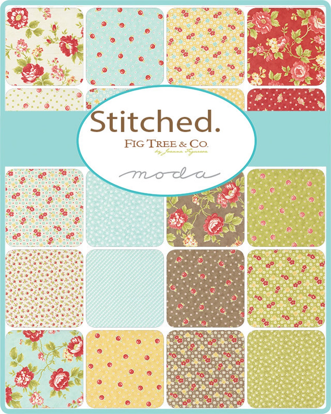 STITCHED by Fig Tree and Co for Moda Fabrics 20434-22 Cross - Etsy