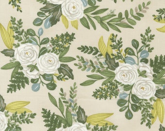 HAPPINESS BLOOMS by Deb Strain for Moda Fabrics Ferns Foliage Damask ...
