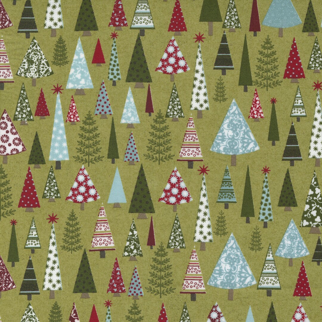 Peppermint Bark by Basic Grey for Moda Fabrics Forest 30692-16 Fig 1/2 Yard Increments, Cut ...