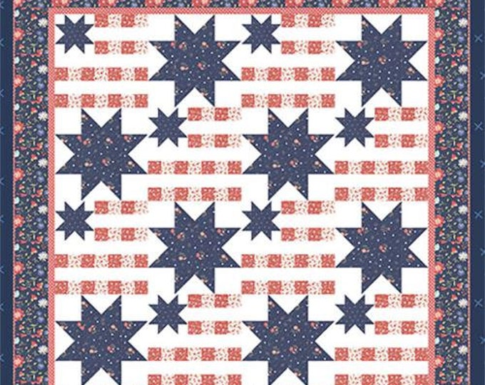 Star Striped Quilt Kit With Pattern Using SUNWASHED by Corey Yoder of ...