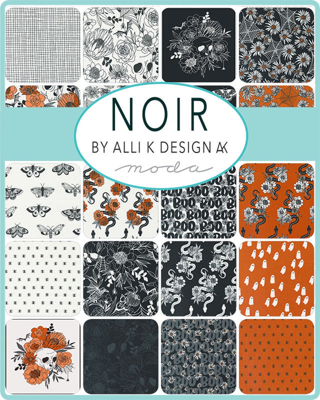 Half Yard Bundle Noir by Alli K Design for Moda Fabrics - 25 Fabrics ...