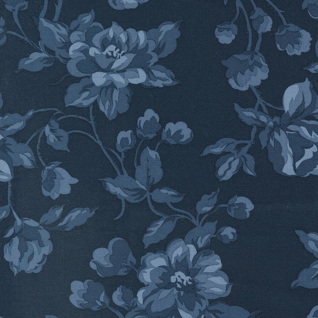 Shoreline by Camille Roskelley for Moda Fabrics Cottage 55300-24 Navy 1 ...