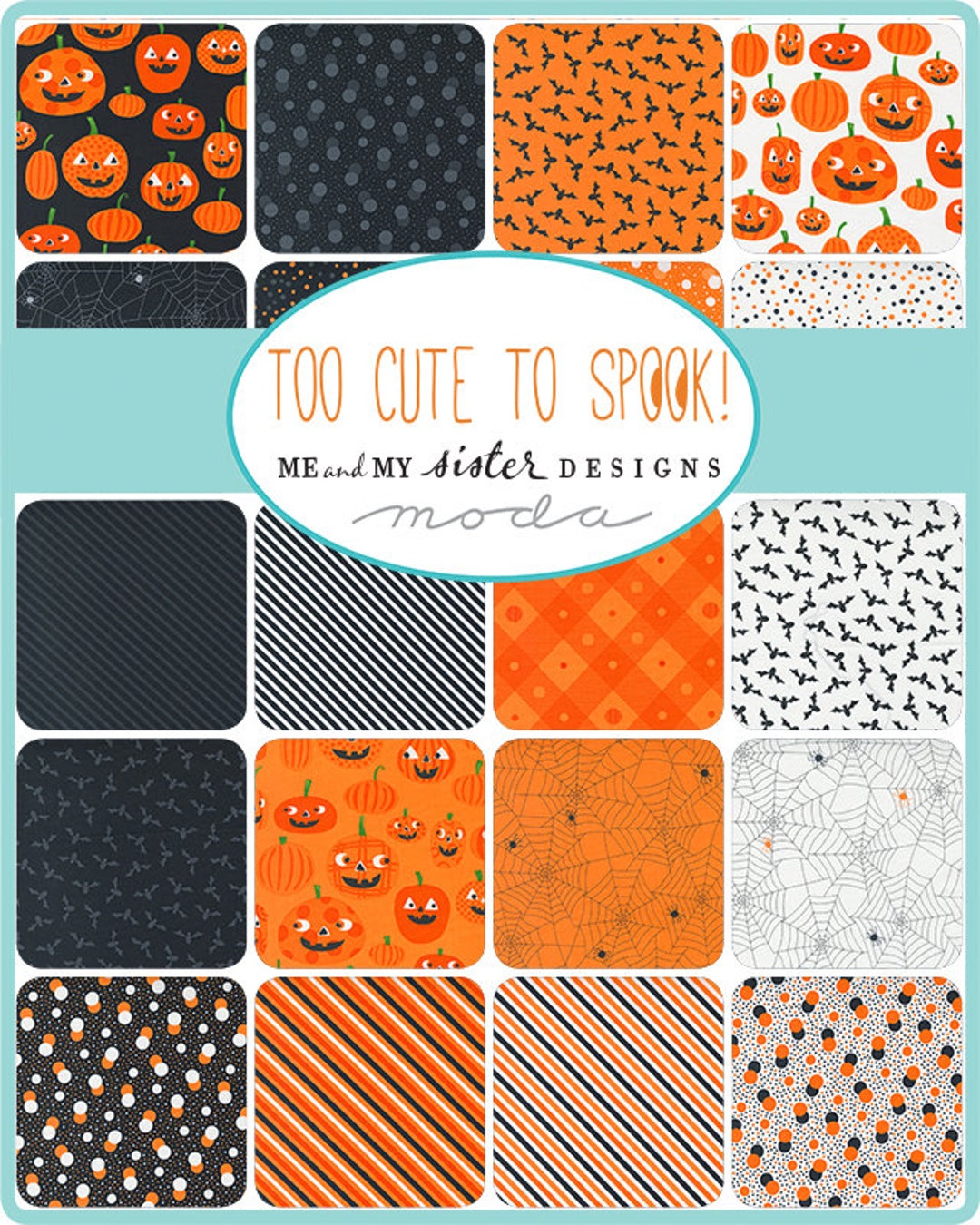 Half Yard Bundle Too Cute to Spook by Me and My Sister Designs for Moda ...