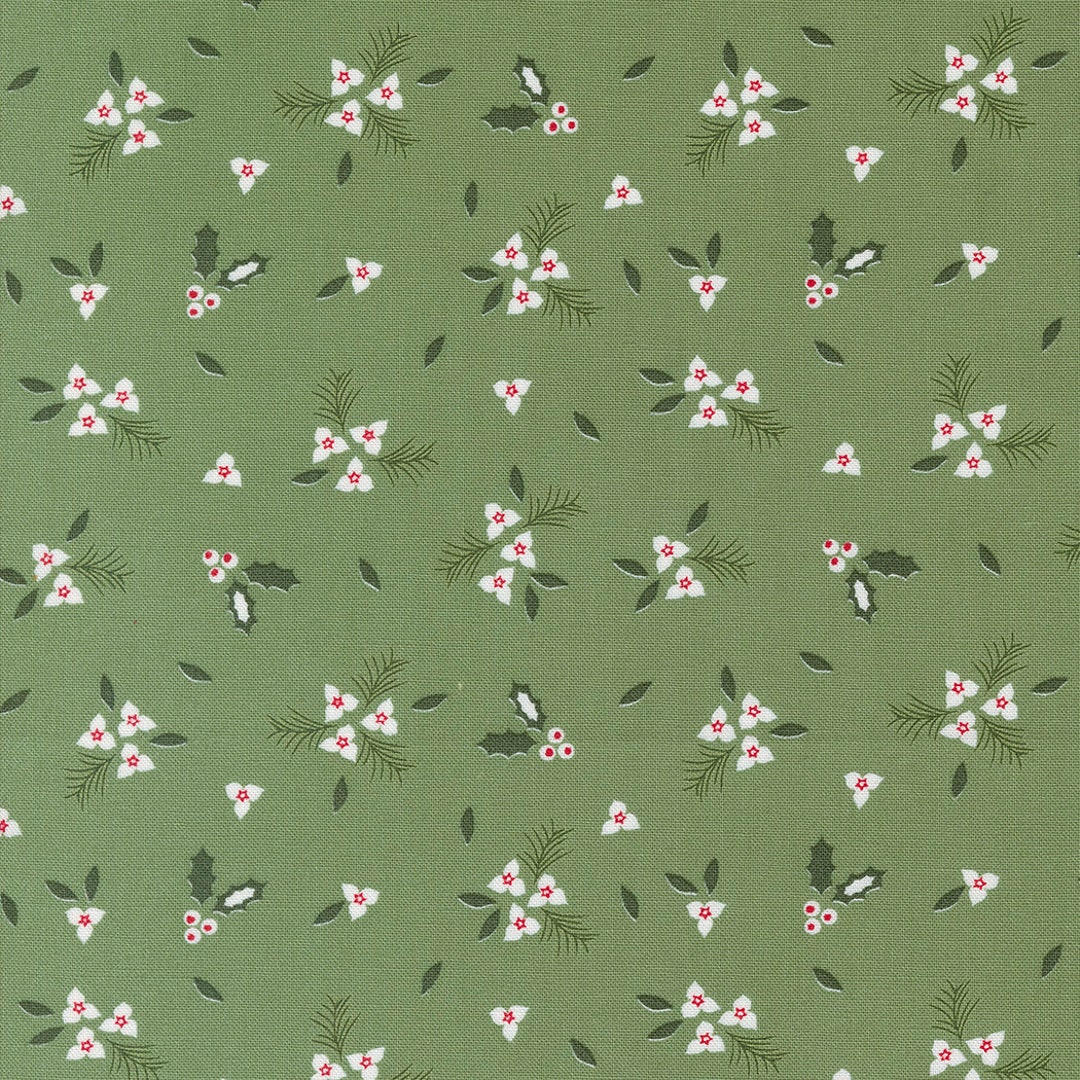 Starberry by Corey Yoder for Moda Fabrics Pine Springs 29182-13 Green 1 ...