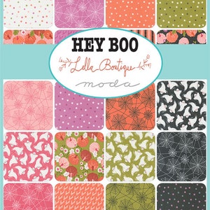 Hey Boo by Lella Boutique for Moda Fabrics - Webs 5213-12 Soft Pumpkin ...