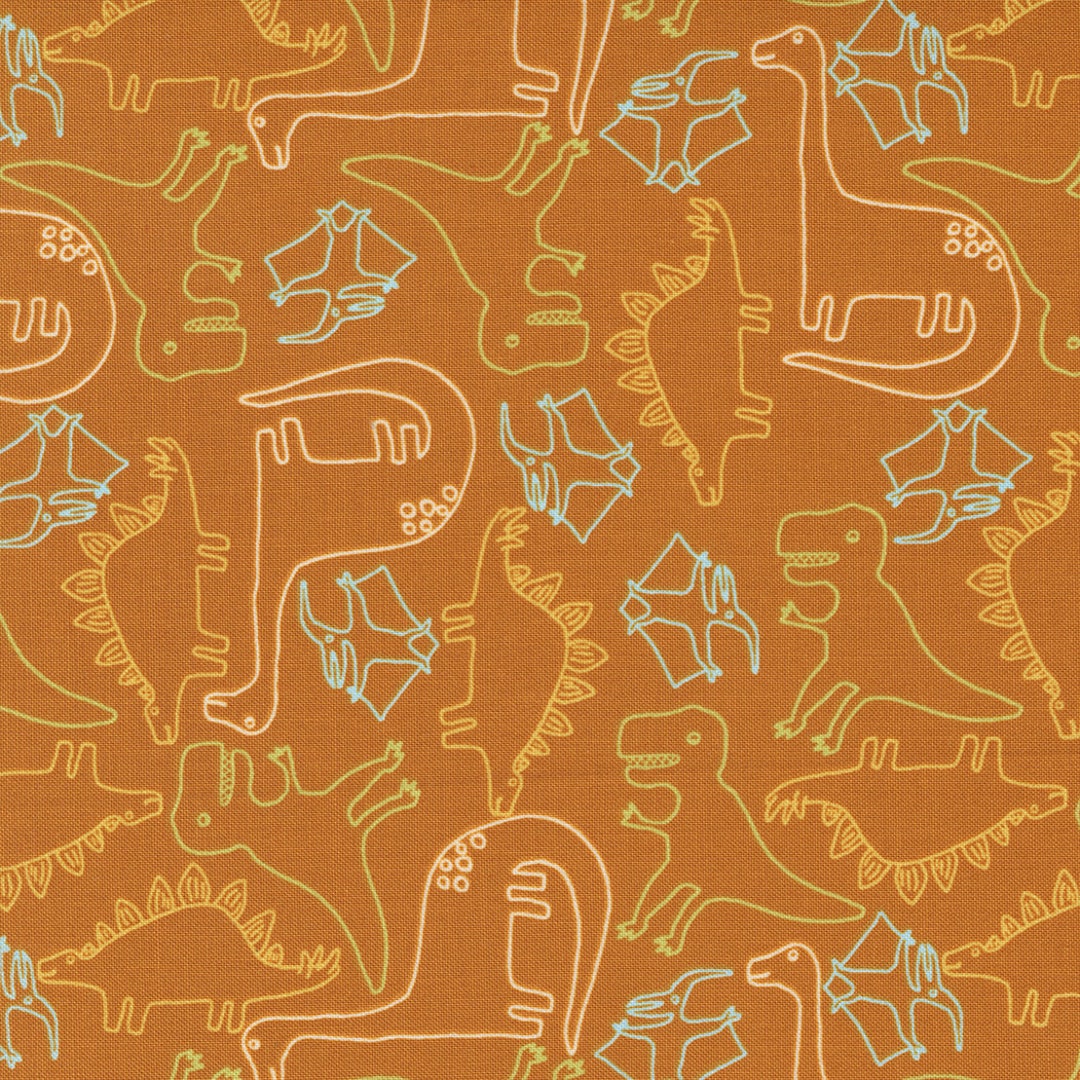 Stomp Stomp Roar by Stacy Iest Hsu for Moda Fabrics Dino Sketch 20821 ...