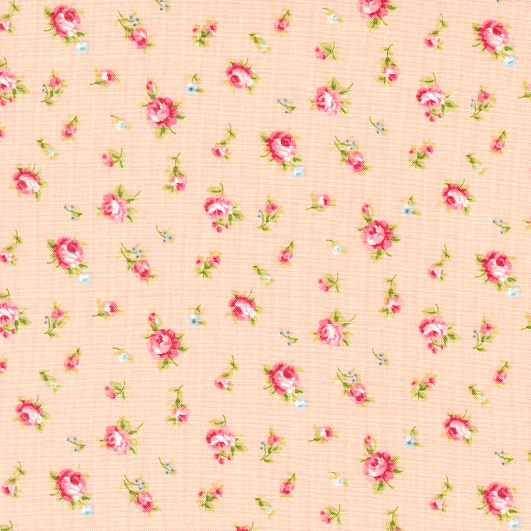 Ellie by Brenda Riddle for Moda Fabrics - Tossed Floral 18761-16 Coral ...
