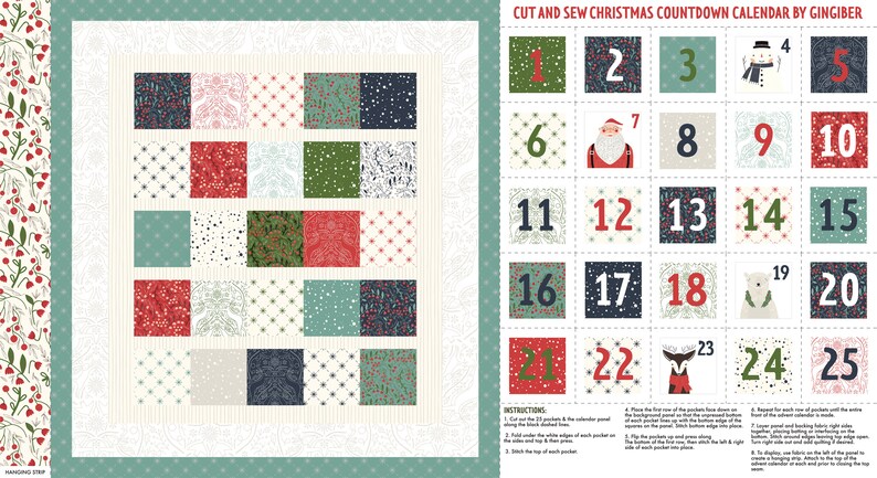 MERRYMAKING by Gingiber for Moda Fabrics 48342-11M Countdown - Etsy