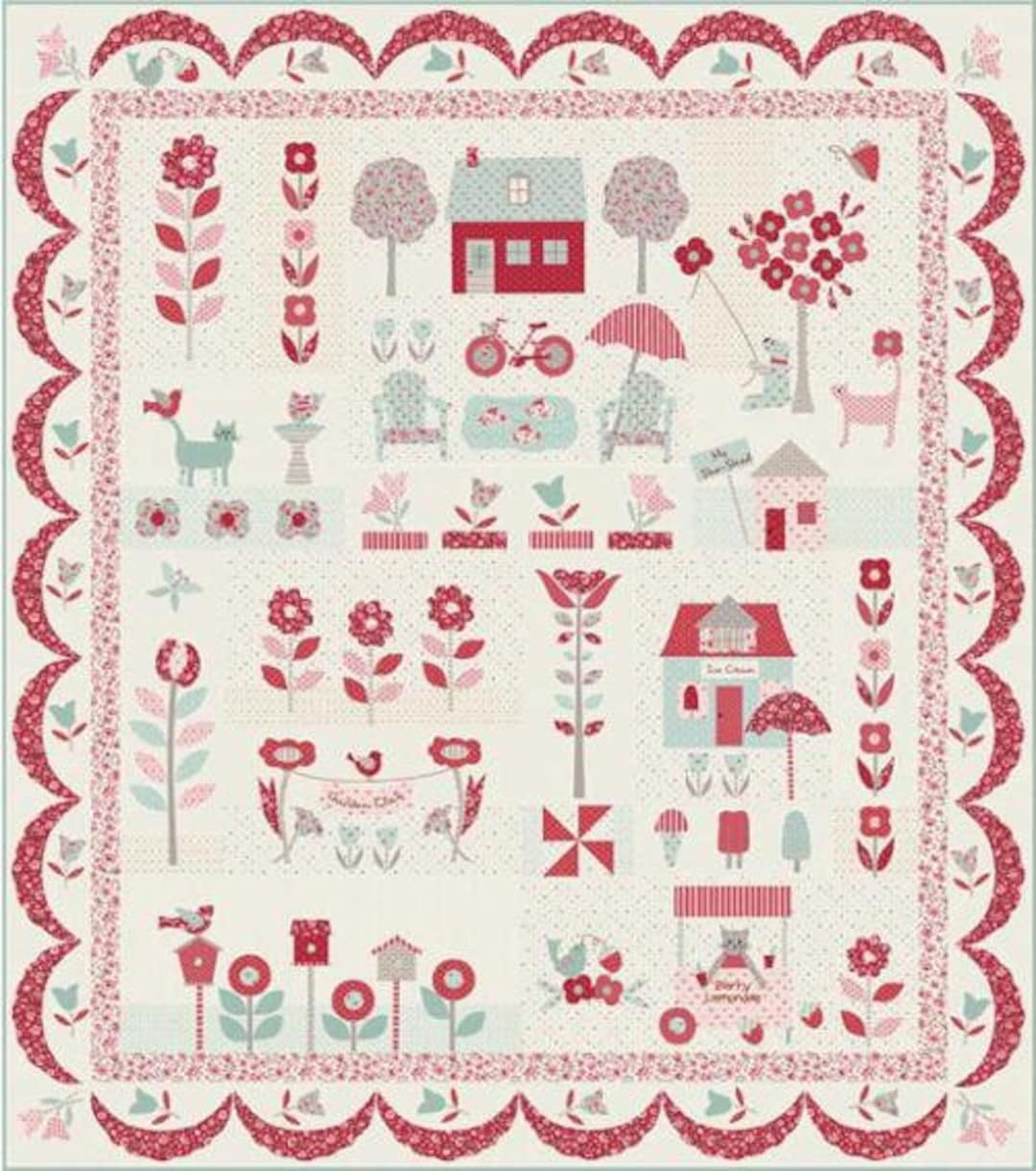 My Summer House Quilt Kit Using My Summer House by Bunny Hill Designs ...
