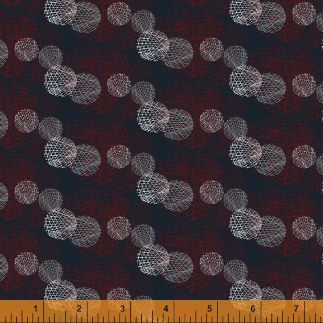 LEAF by Dale Allen-rowse for Windham Fabrics - 52350-1 Nuclei Midnight ...