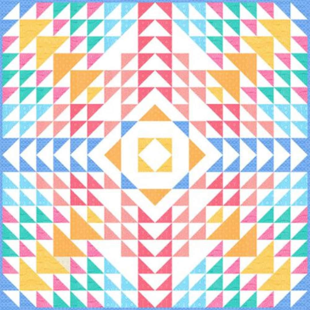 Sparkle & Glitter Quilt Kit With Pattern Using Rainbow Sherbet by ...