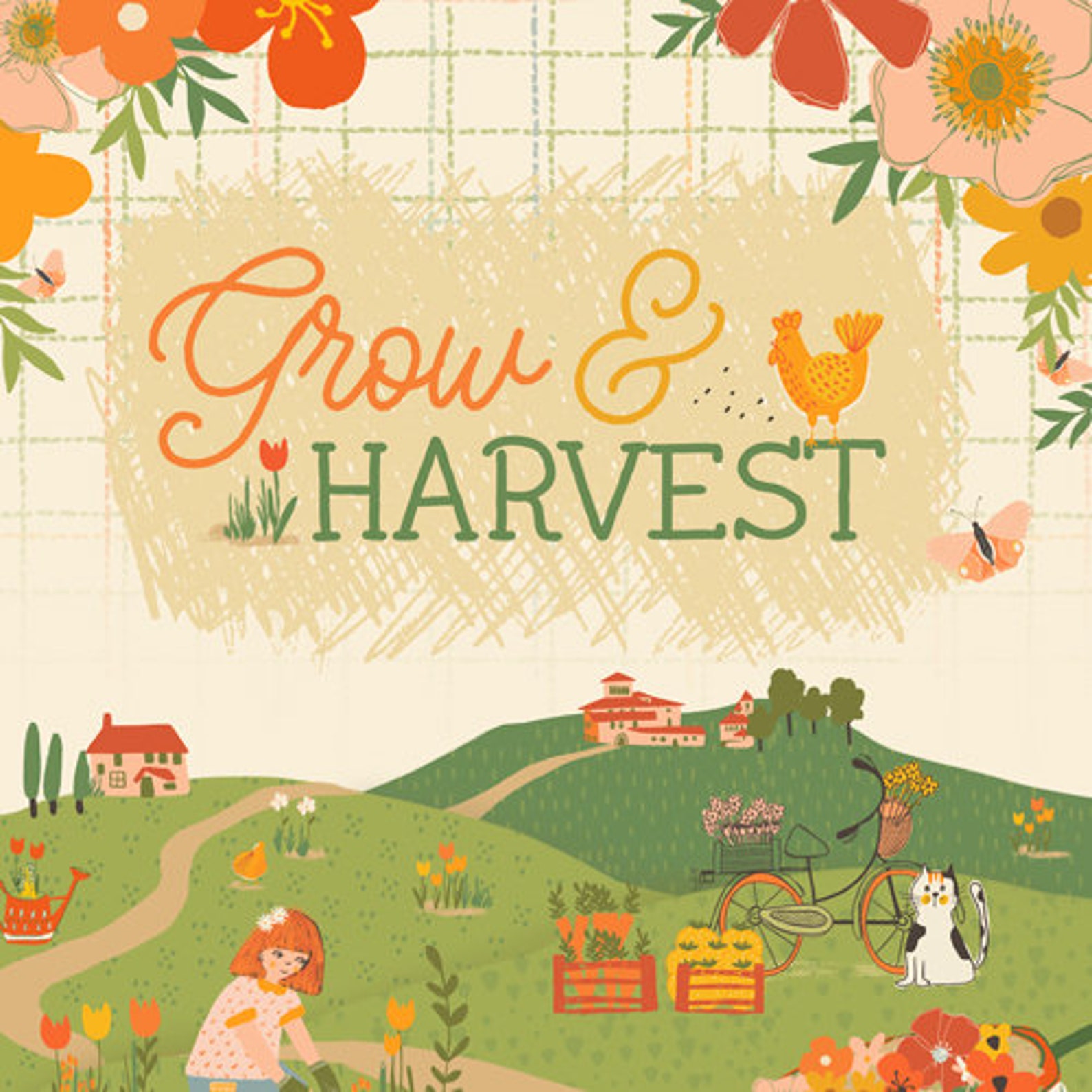 Grow & Harvest by Alexandra Bordallo for Art Gallery Fabrics - Etsy