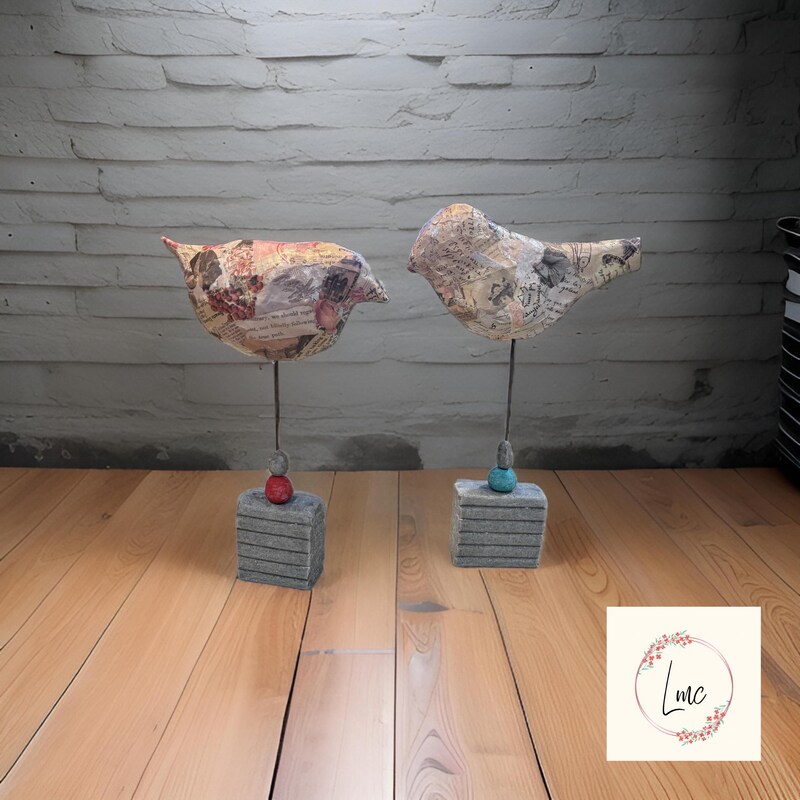 Paper Mache Birds - Etsy