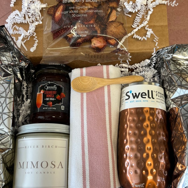 Mimosa Gift Basket - 60+ Gift Ideas for 2024