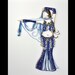 Belly Dancer With Veil in Blue & Silver Paper Quilling Wall Art - Etsy
