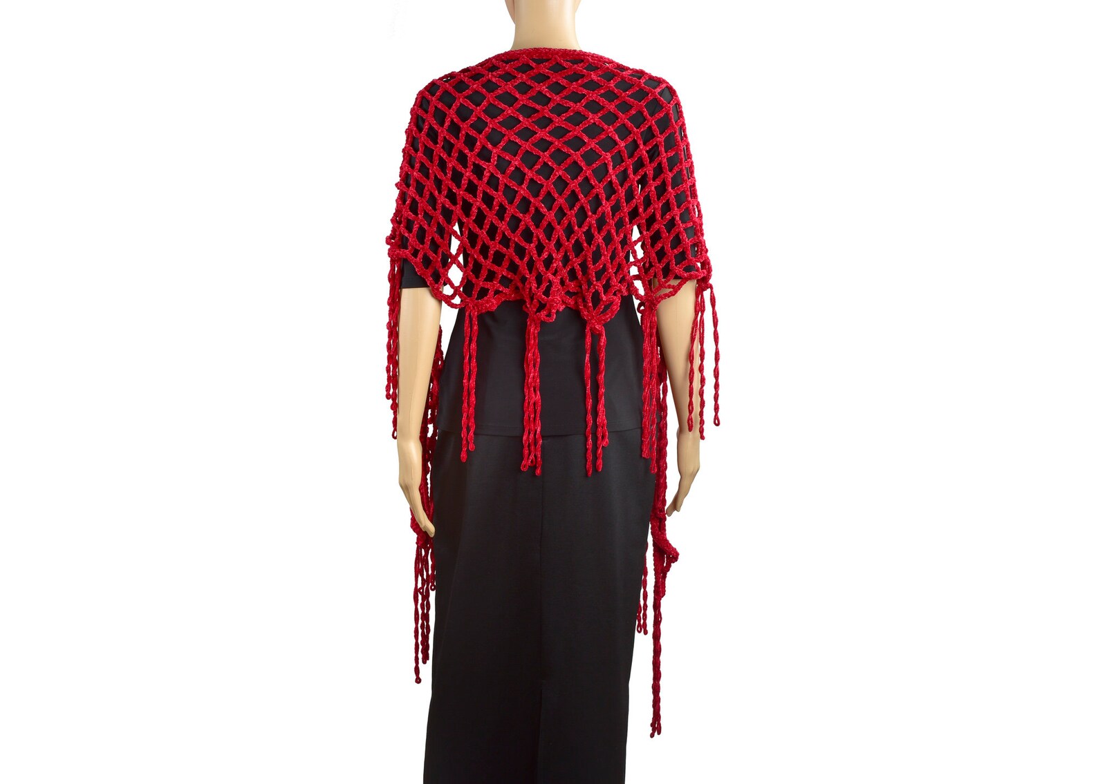 Cherry Red Crocheted Belly Dance Hip Scarf or Shawl - Etsy