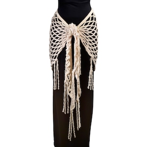 Sumptuously Soft Ivory Crocheted Belly Dance Hip Scarf or Shawl - Etsy