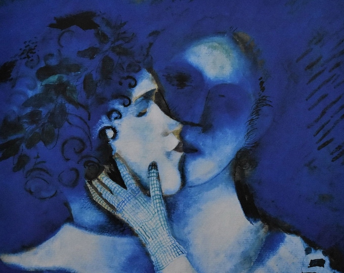 MARC CHAGALL the Blue Lovers Original Vintage Poster Year 1999 - Etsy