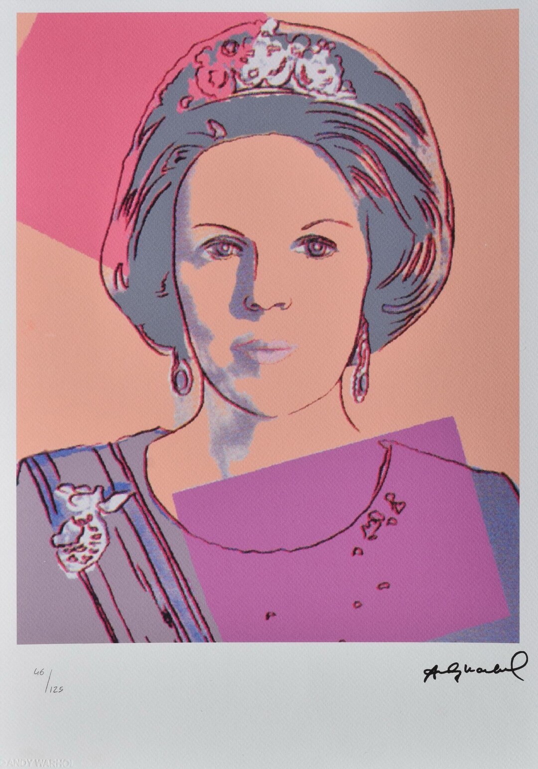 ANDY WARHOL queen Beatrix Lithography L.E. - Etsy