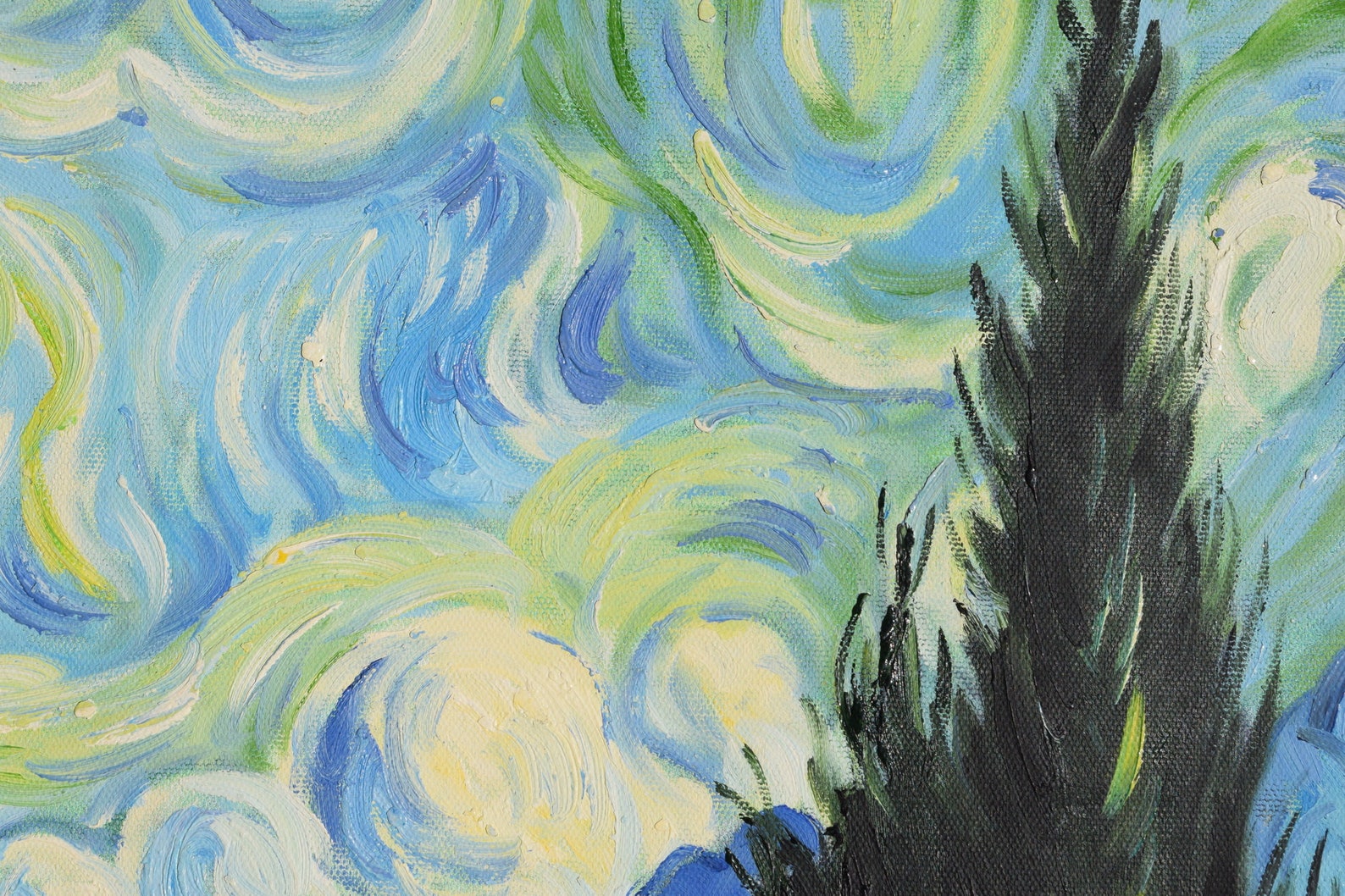 VINCENT VAN GOGH cornfield With Cypress to the Right Hand Made Oil ...