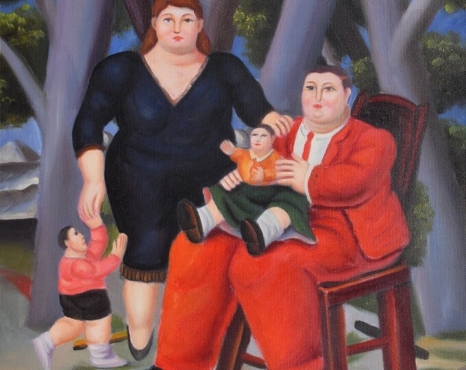 FERNANDO BOTERO the Family Oil Painting Reproduction Hand Made - Etsy