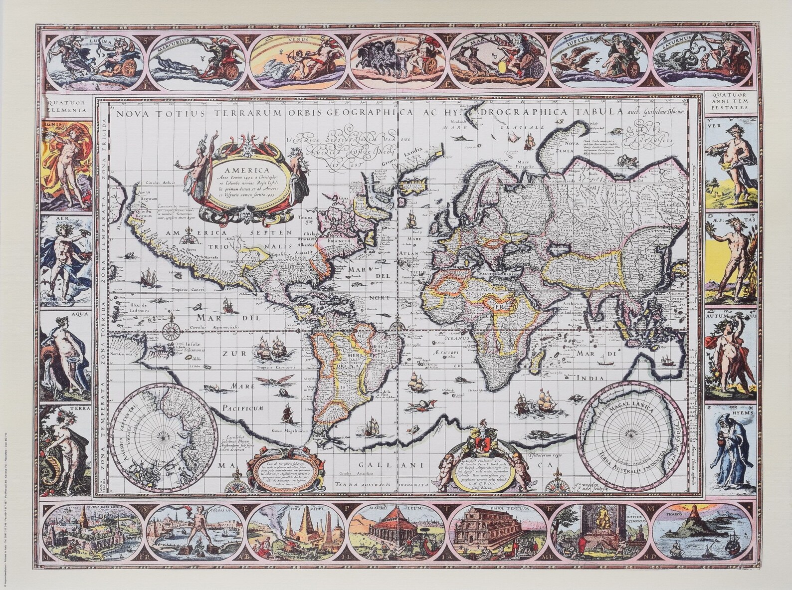PLANISPHERE reprint of Antique Planisphere - Etsy