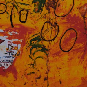JEAN MICHEL BASQUIAT yellow Tar and Feathers Lithography L.E. 220/300 ...