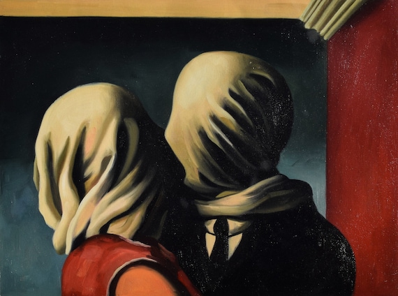 The Lovers Painting By Rene Magritte