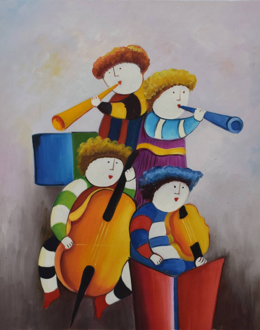 JOYCE ROYBAL the Quartet Handmade Oil Painting Reproduction Cm 50x40 - Etsy