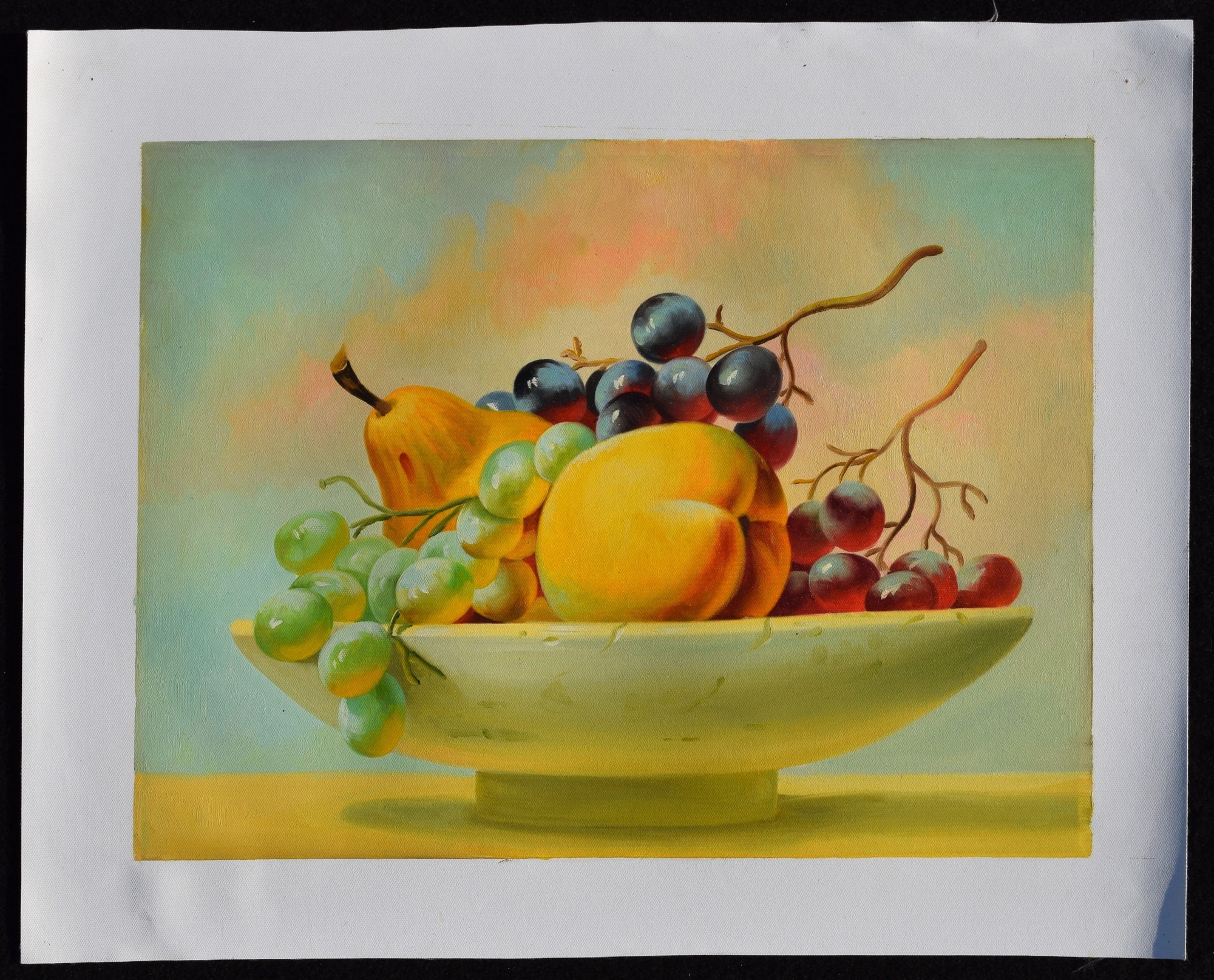 STILL LIFE fruit Bowl Hand Made Oil Painting - Etsy