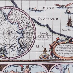 PLANISPHERE reprint of Antique Planisphere Original Vintage Poster Year ...