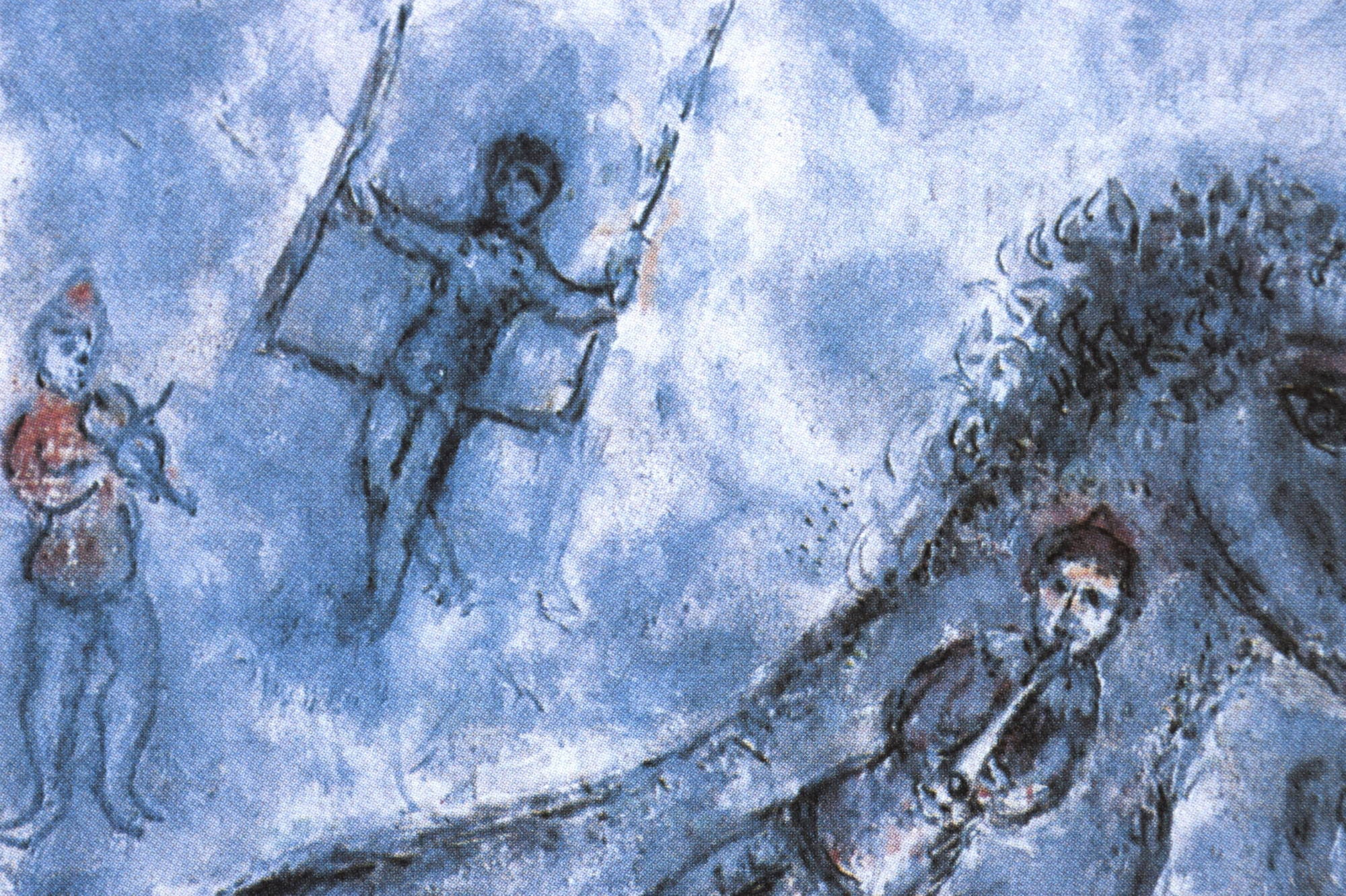 MARC CHAGALL red Man With Hat Lithography L.E. - Etsy