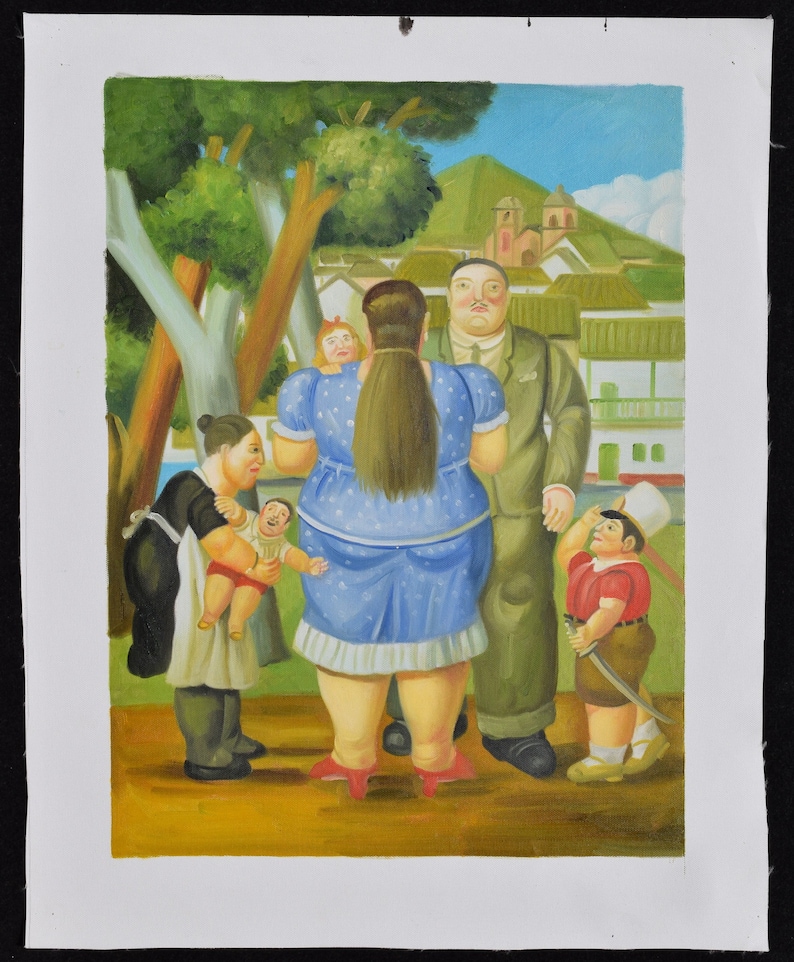 FERNANDO BOTERO the Family Oil Painting Reproduction Hand Made - Etsy