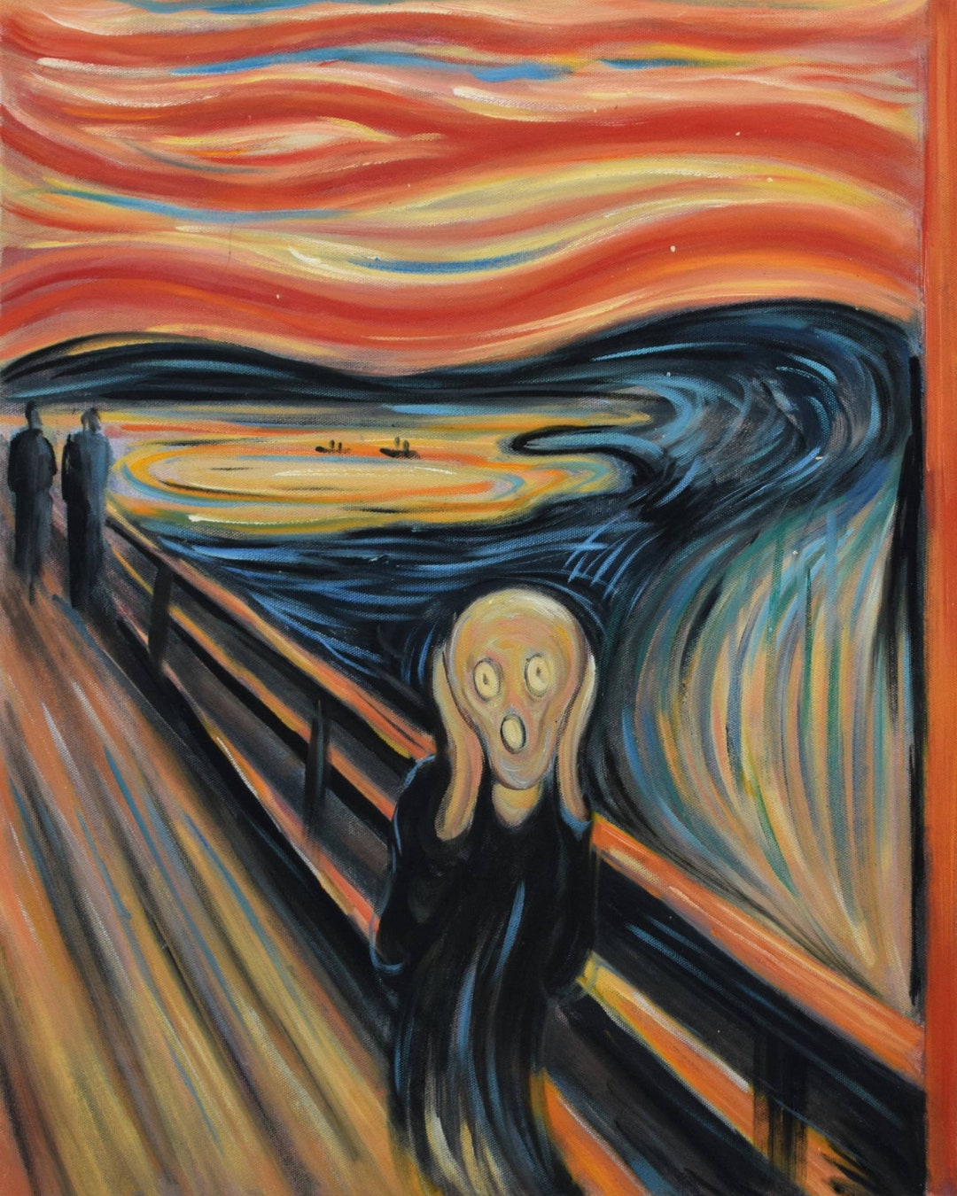 EDWARD MUNCH the Scream Oil Painting Reproduction Hand Made 50x40 Cm - Etsy